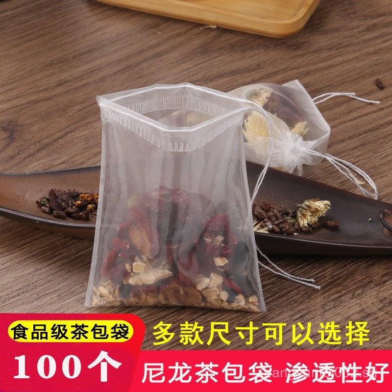 Food Grade Nylon Tea Bags Disposable Tea Infuser Mesh Bags Tea Leaf ...