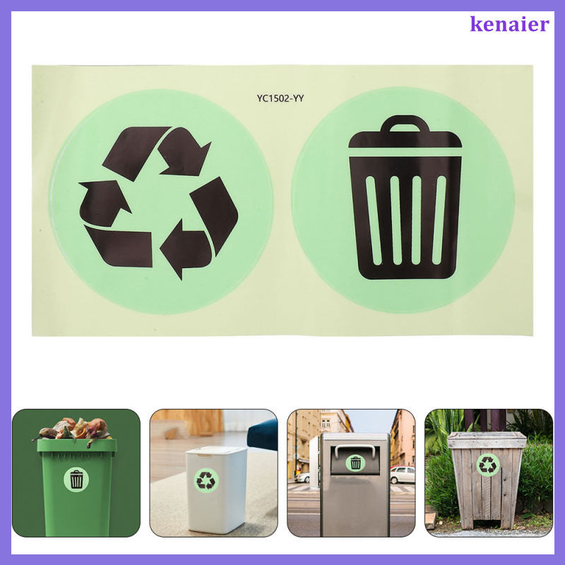 Recycling Sticker Recycle and Trash Stickers Bin Labels Cans Reminder ...