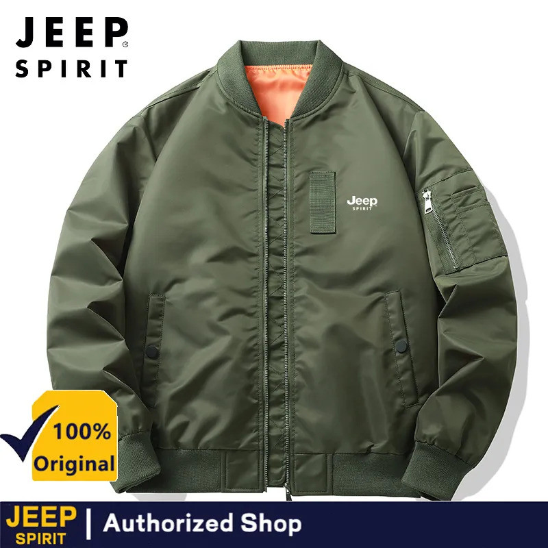 JEEP SPIRIT Men's bomber jacket casual baseball jacket | Shopee Singapore