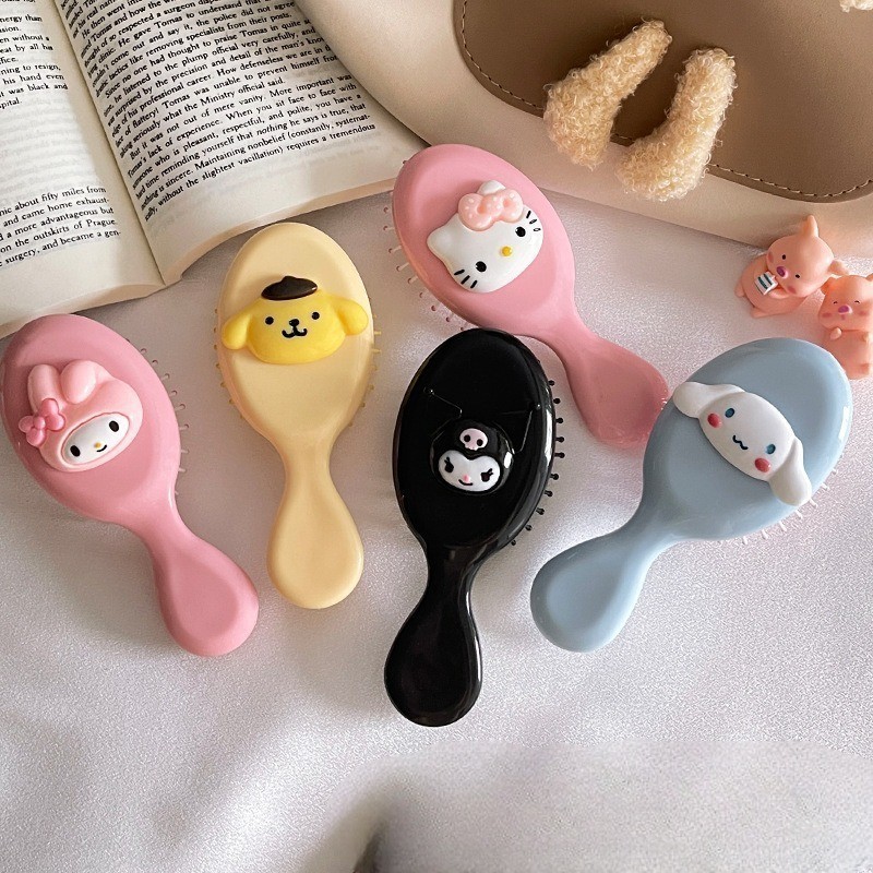 Hair Comb Mini Comb 3D Character Oval Hair Comb Anti-Tangle Portable ...