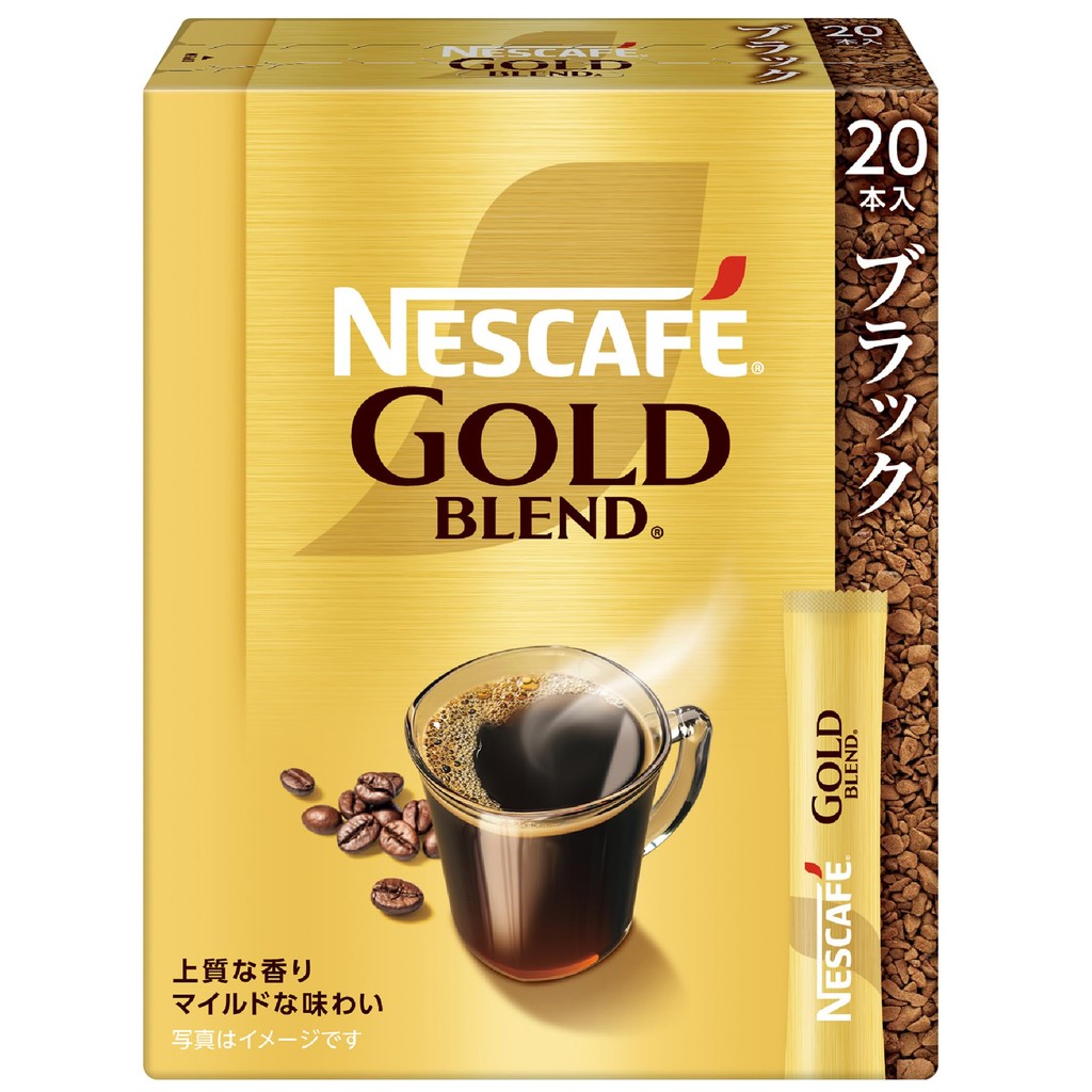 Nescafe Gold Blend Stick Black 20P, Box, Regular Soluble Coffee ...