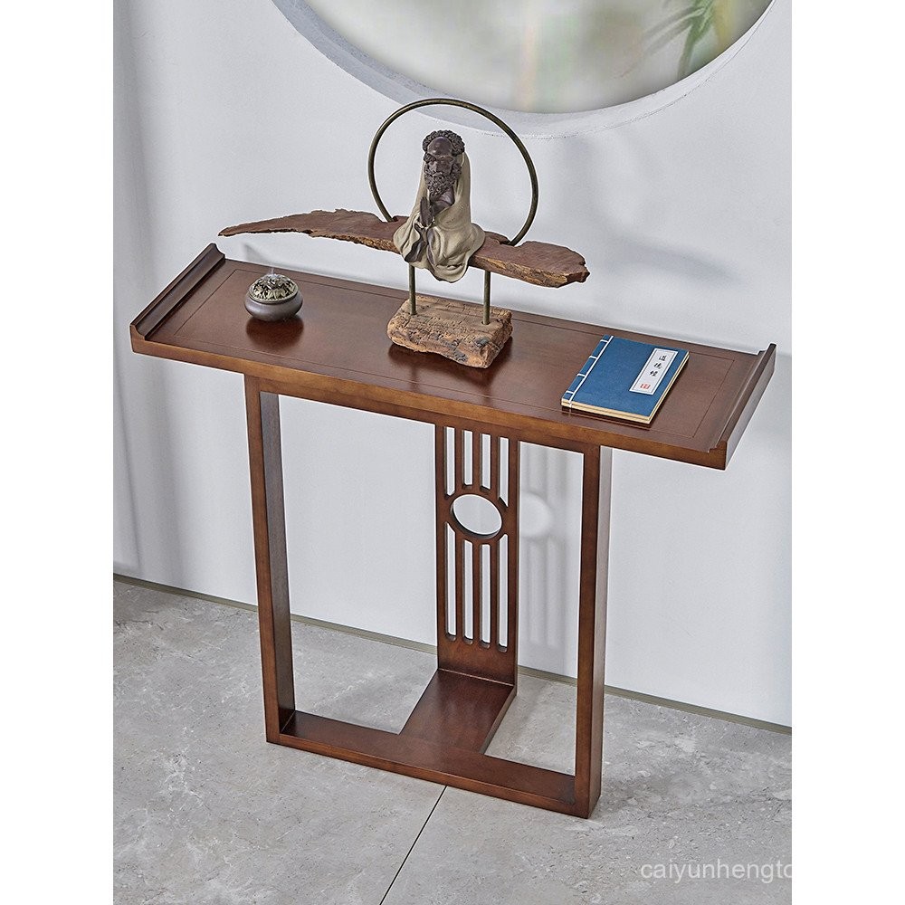 New Chinese Style Solid Wood Entryway Table Ultra-Narrow Strip Console ...