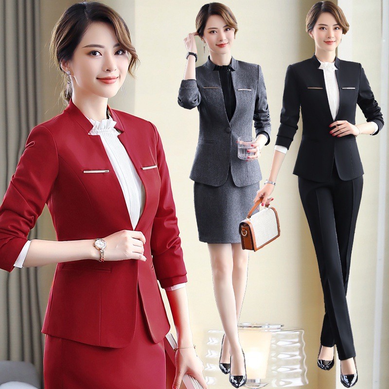 8826Hotel Front Desk Reception Work Uniform Autumn Suit Jacket Business ...