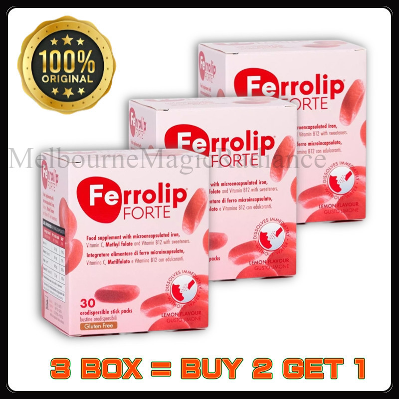 Ferrolip FORTE Iron Supplement with Methylfolate & Vitamin B12 passion ...
