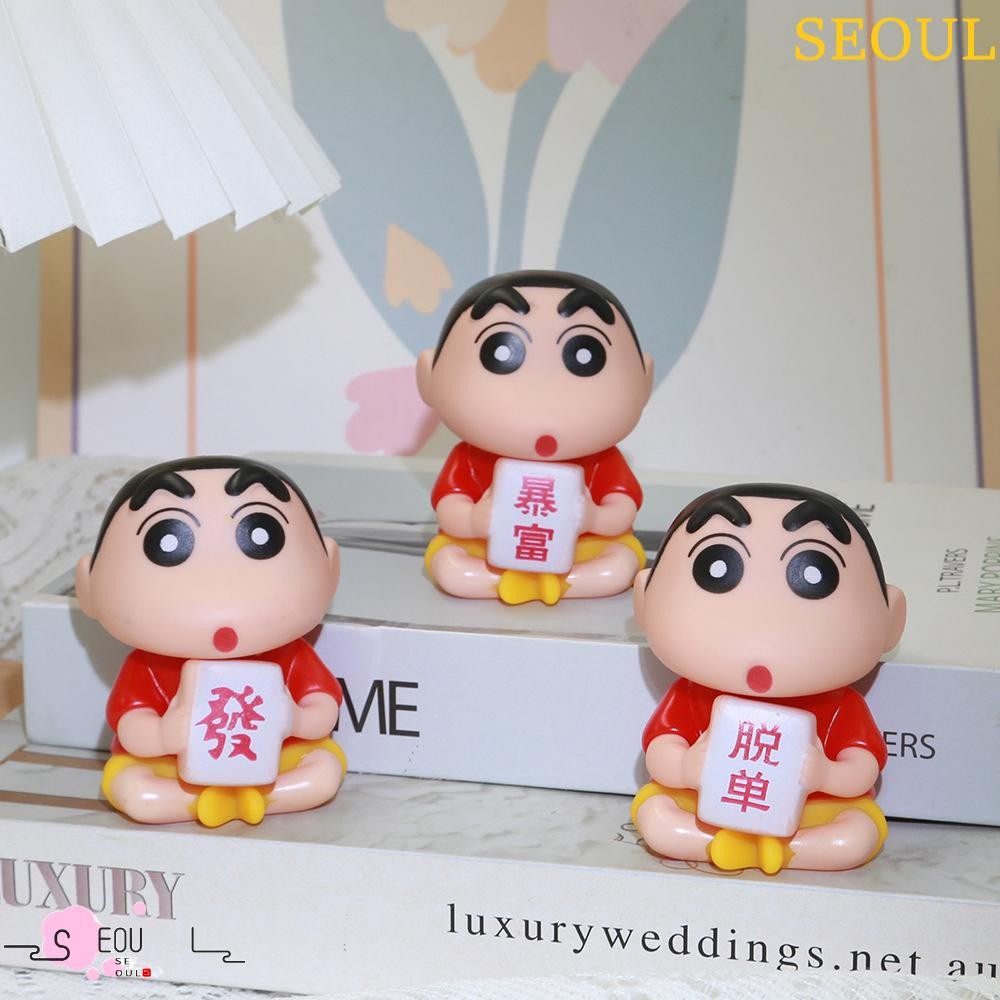 SEOUL Shinnosuke Nohara Figure, Mahjong Anime Peripheral Crayon Shin ...