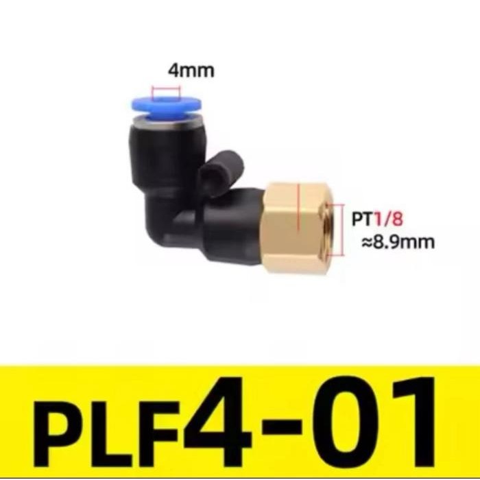 PLF 4-01 Pneumatic Fitting Elbow 4mm to Thread in 1/8" inch | Shopee ...