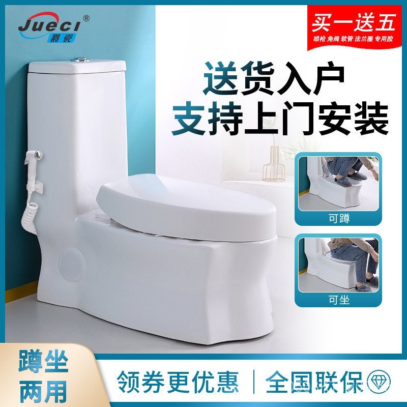 Dual-Purpose Pedal Squat Home Seat Two-in-One Sit Toilet Pottery Toilet ...