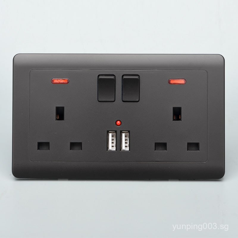 Double13A British Hong Kong and Macao Square Foot Three-Hole Socket usb ...