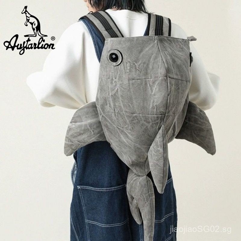 Augtarlion Zoo Whale Shark Fish Backpack Whale Non-Mainstream Style ...