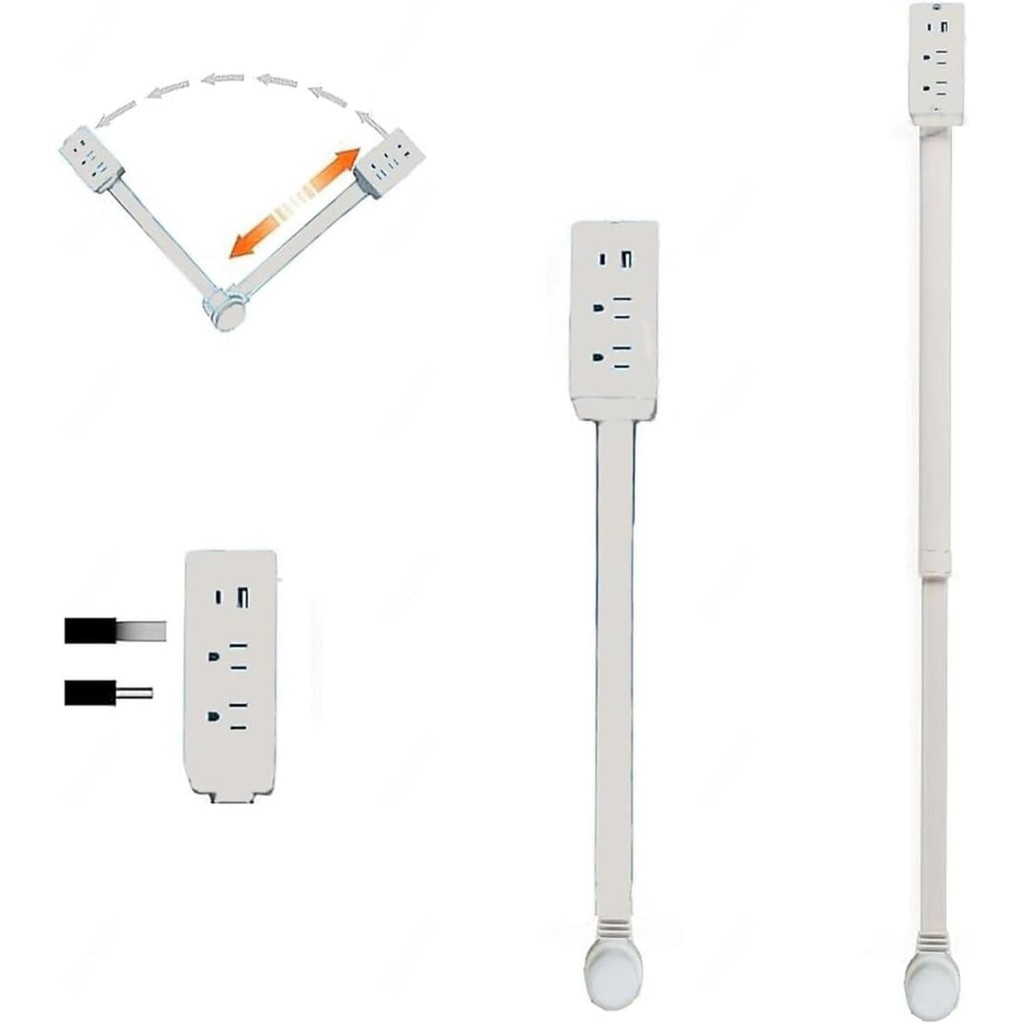 Electrical Outlet Extender Stick Features USB-A, USB-C, and 2 Ac ...