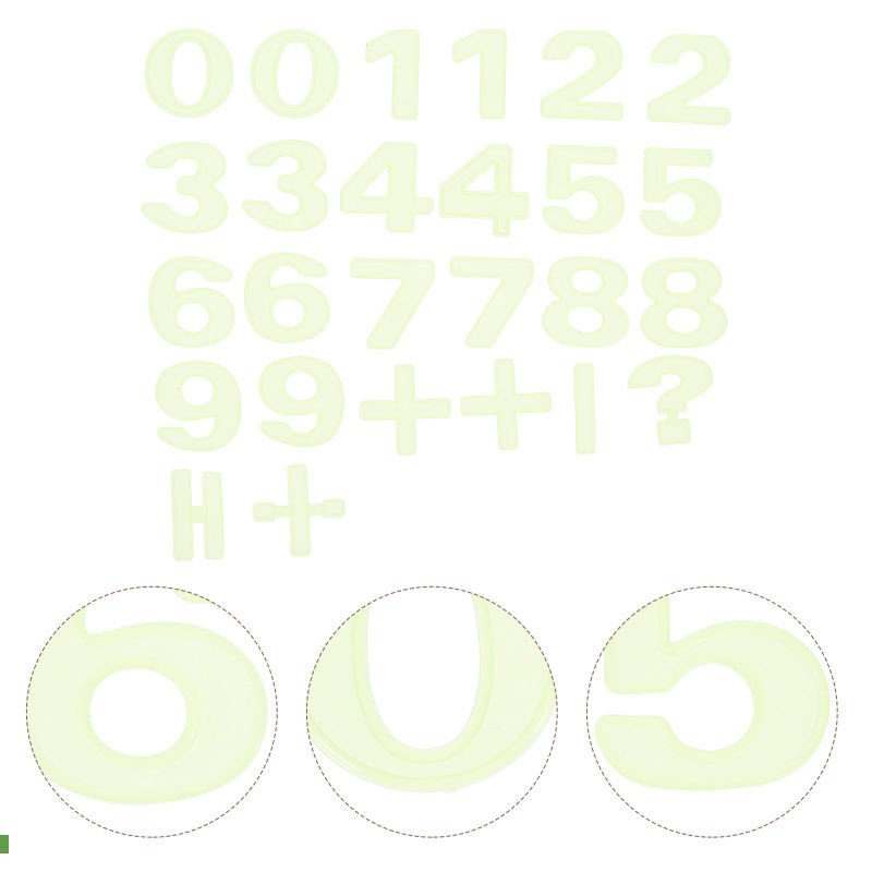 26pcs Fluorescent Number Wall Stickers for Kids Room Glow in the Dark ...