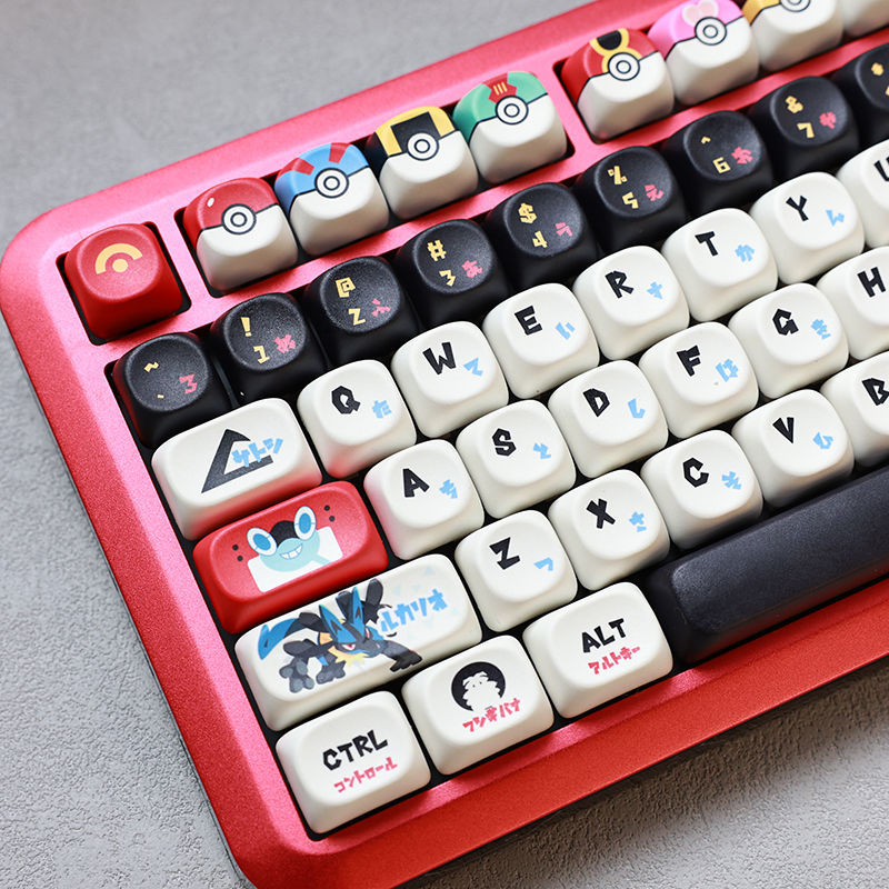Pokemon Keycaps MOA/Cherry Profile 130 Keys PBT Dye Sublimation Round ...