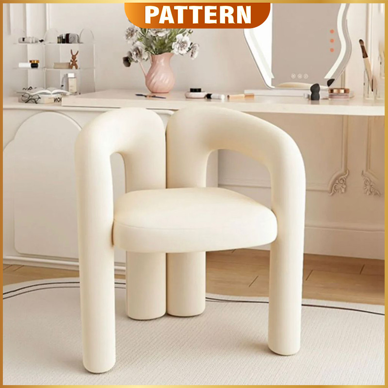 PATTERN Nordic Luxury Makeup Chair Velvet Fabric Cosmetic Dressing ...