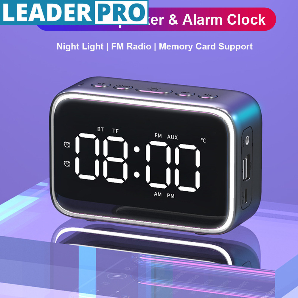 Wireless Digital Alarm Clock Radio Multifunctional Bluetooth Speakers ...