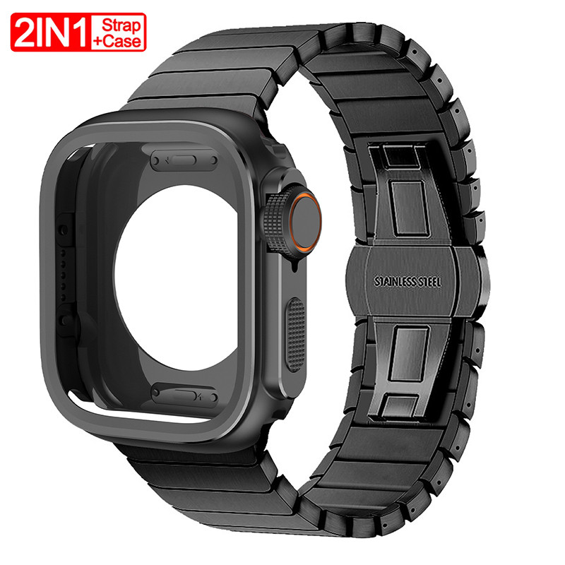 Stainless Steel Metal Alloy Case+Strap for Apple Watch Ultra 2 1 49mm ...