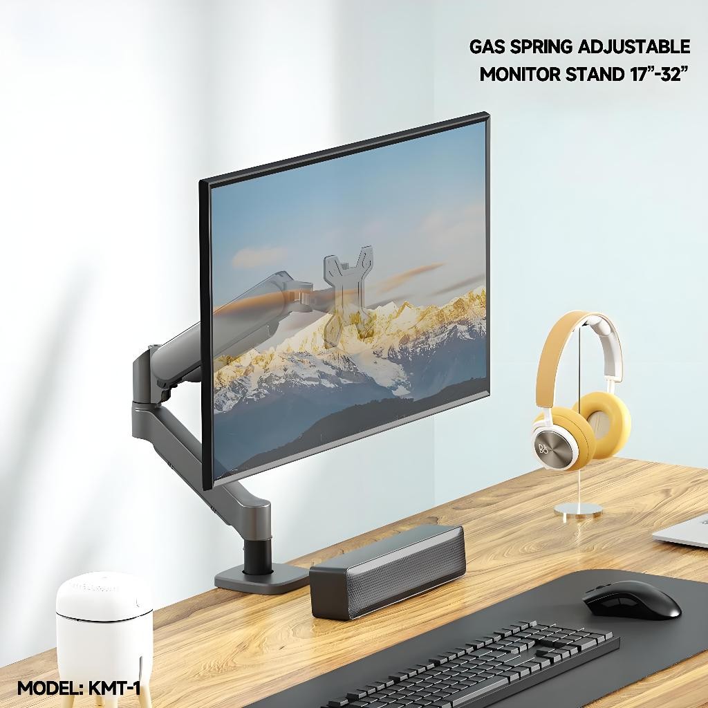 Single Monitor Stand Mount Arm Gas Spring Adjustable Monitor Bracket ...
