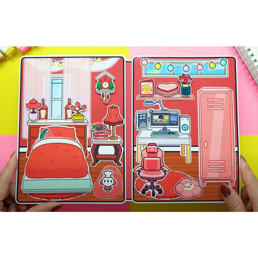 Toca Life World Quiet Book Toca Boca Wednesday House Red Hair MiA toca ...