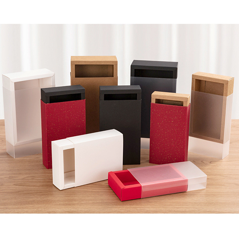 5pcs/Multi-Size Kraft gift Box for present Drawer Box/Tea Box/Baking ...