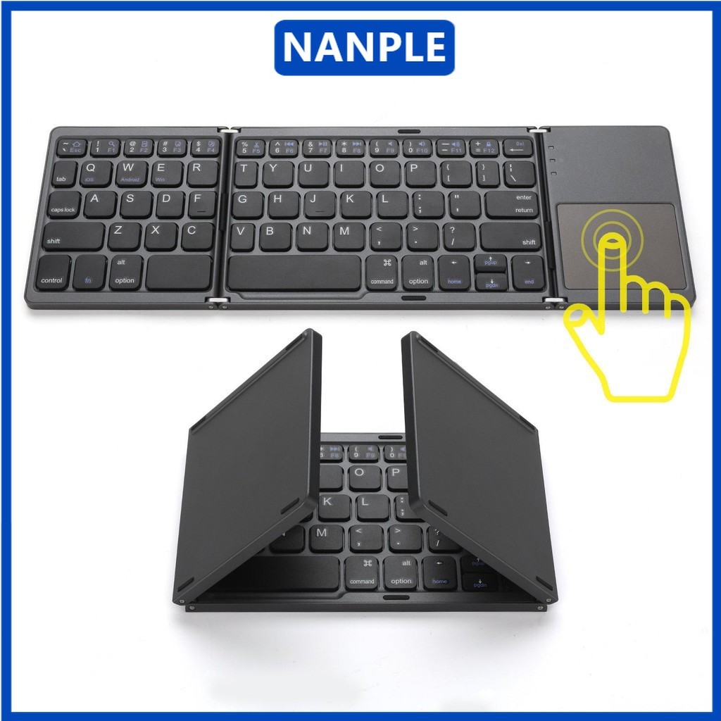 Nanple Bluetooth Foldable Keyboard with Mouse Pad for Tablet/ipad ...