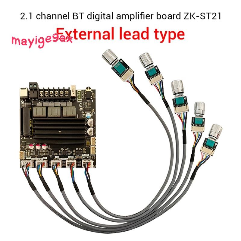 -ST21 Digital Power Amplifier Board 2.1 Channel 2x100W+200W Subwoofer TPA3221 Bluetooth ...