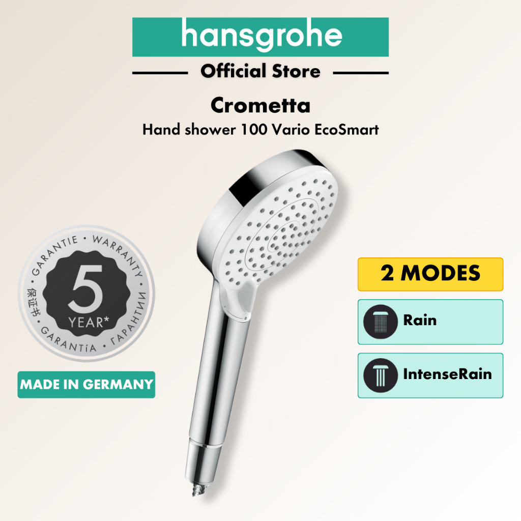 hansgrohe hand shower Crometta - shower head 100mm with 2 spray modes ...