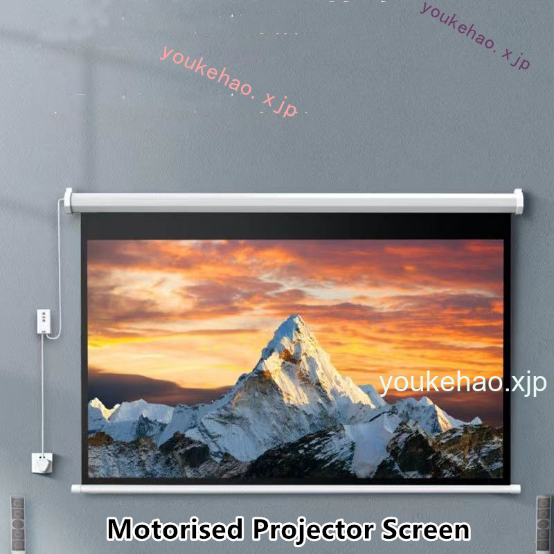 60/72/84/100 Inches Electric Projector Screen with Remote Control HD ...