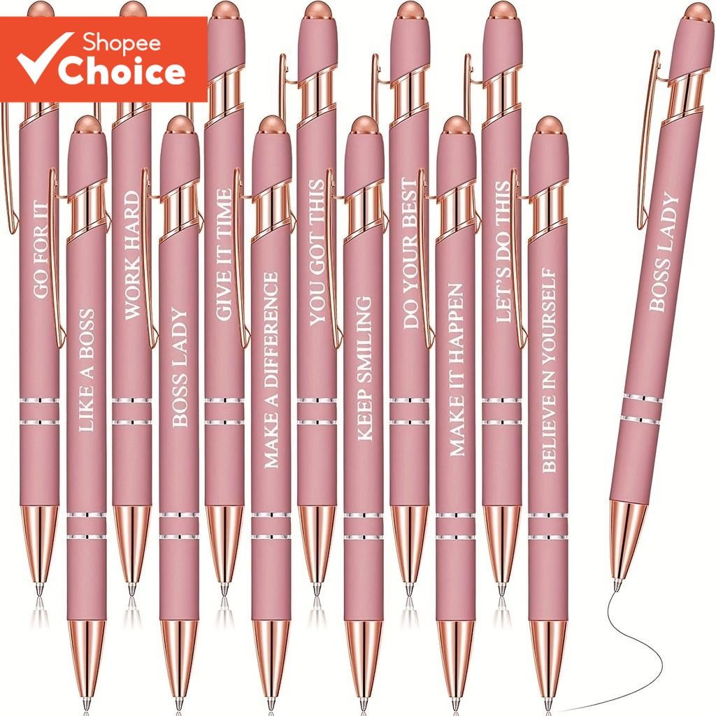12 styles Introduction Pen, Inspirational Ballpoint Pen, With Stylus ...