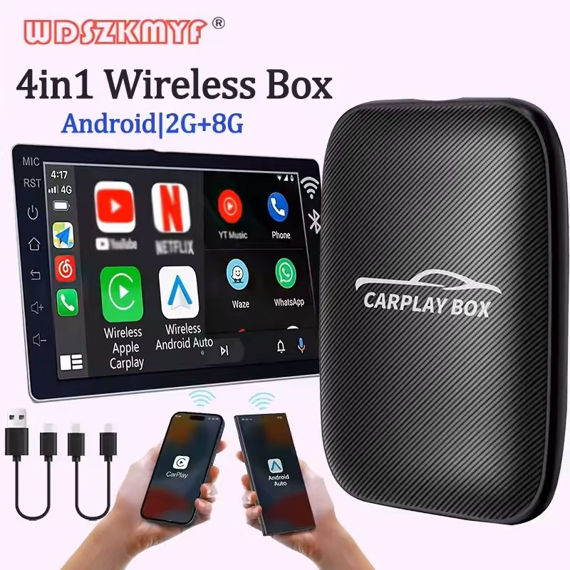 4 in 1 Carplay Ai Box Wireless Android Auto Carplay Adapter Android ...