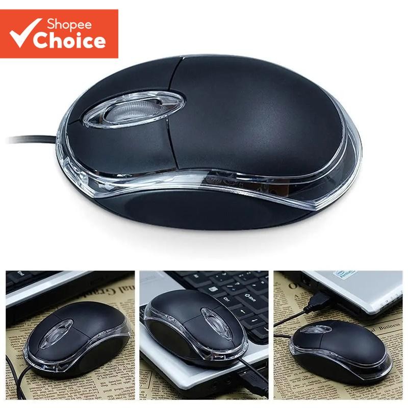 1Pc Wired USB Optical 3-Button Mouse 1000 DPI Wired Mouse For Home ...
