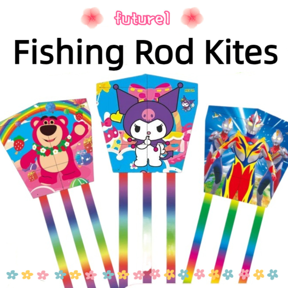 FUTURE1 Fishing Rod Kite, Capybara Spiderman McQueen Plastic Flying ...
