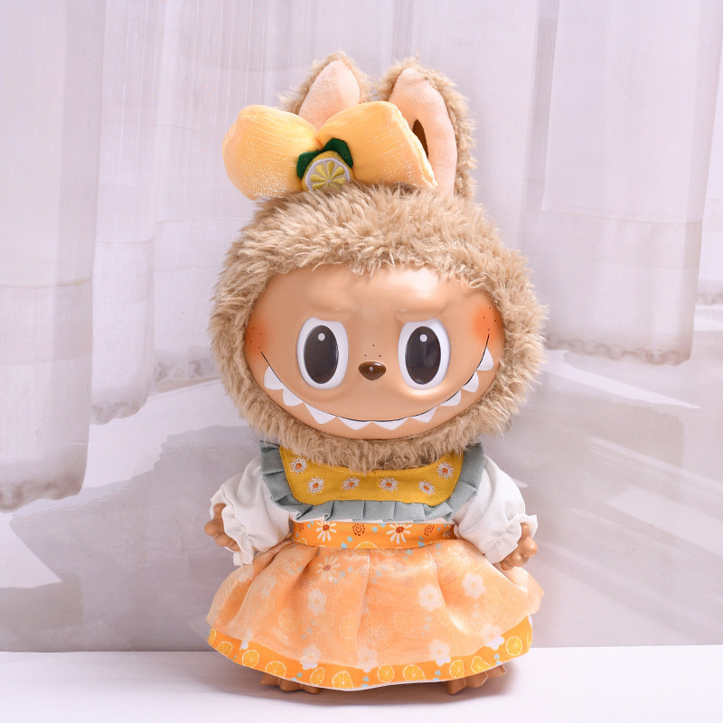 38cm labubu dolls Clothing 38cm labubu Doll Clothes Summer Lemon Dress ...
