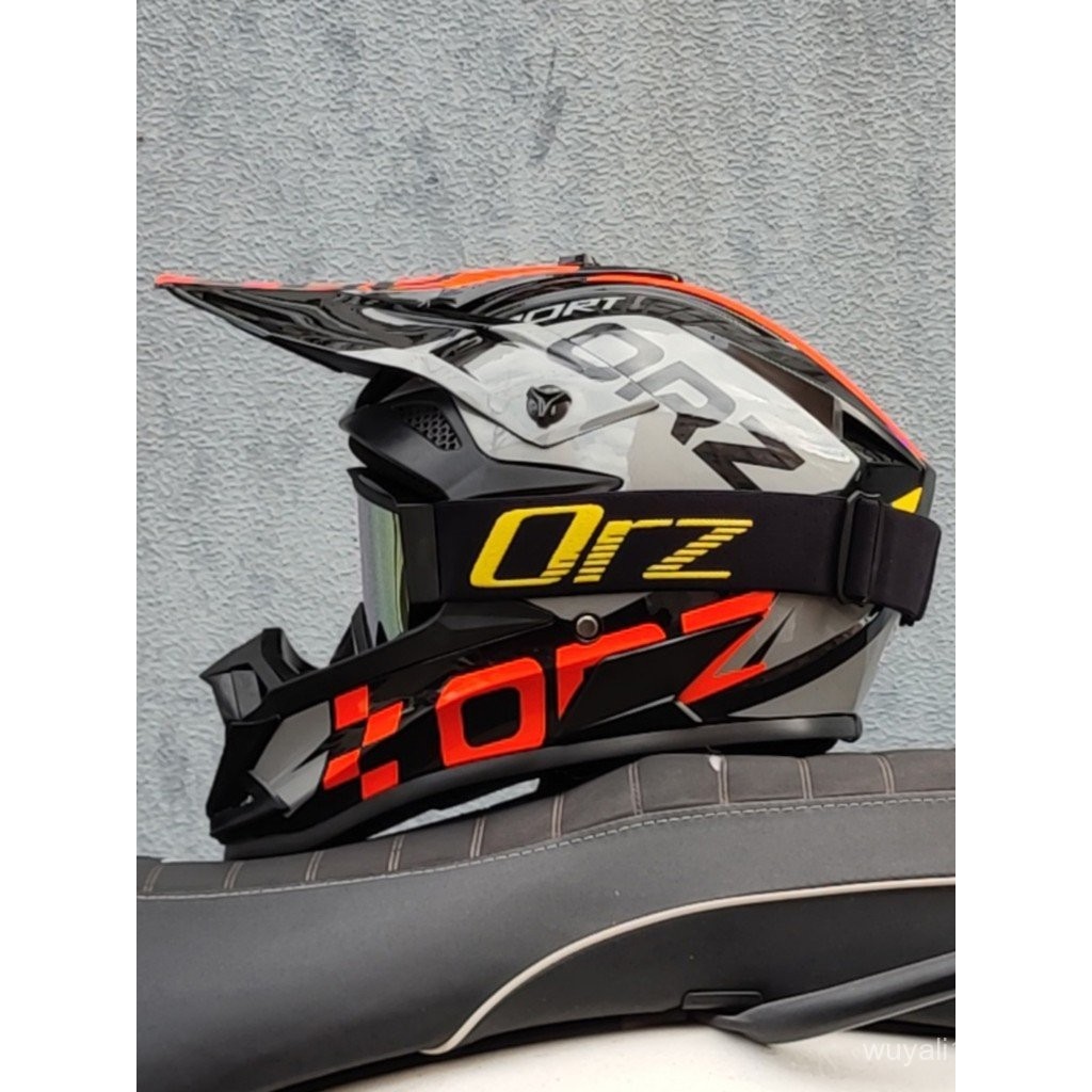 ORZ Off-Road Helmet Mountain Bike Helmet Unisex Rally Helmet Downhill ...