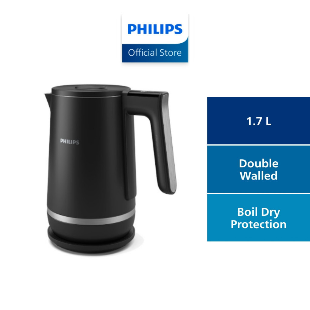 (NEW) PHILIPS Double Wall Kettle 7000 Series HD9396/90, 1.7L, Stainless ...