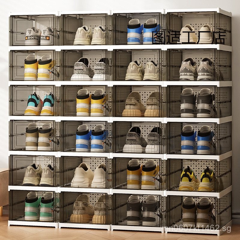 No-Installation Shoe Rack Home Shoe Box Dustproof Transparent Acrylic ...