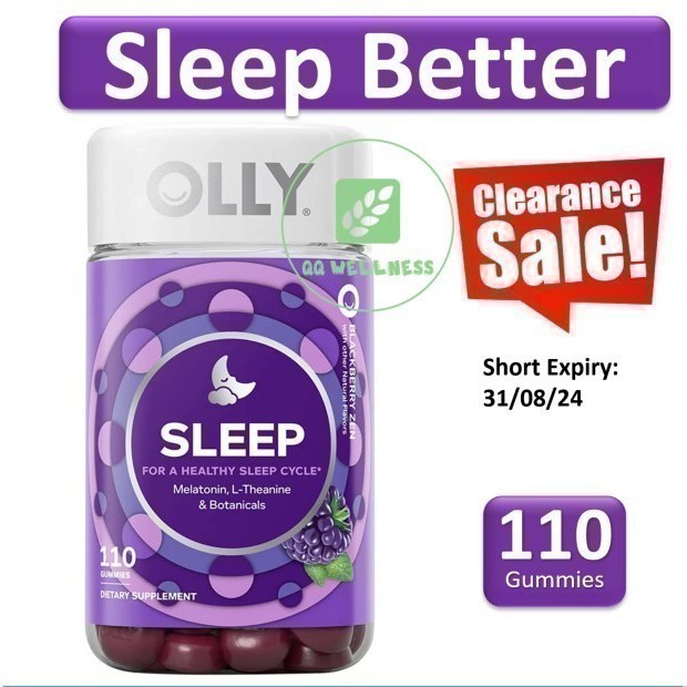 [New 11/25] OLLY Sleep 110 Gummies, Occasional Sleep Support 3 mg ...