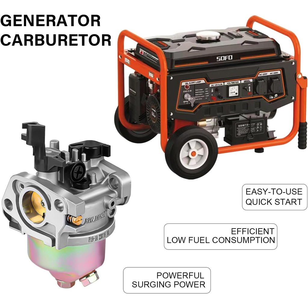 SOFO 212cc Carburetor for Predator 4000 3000 3050 3200 4375 Watts ...
