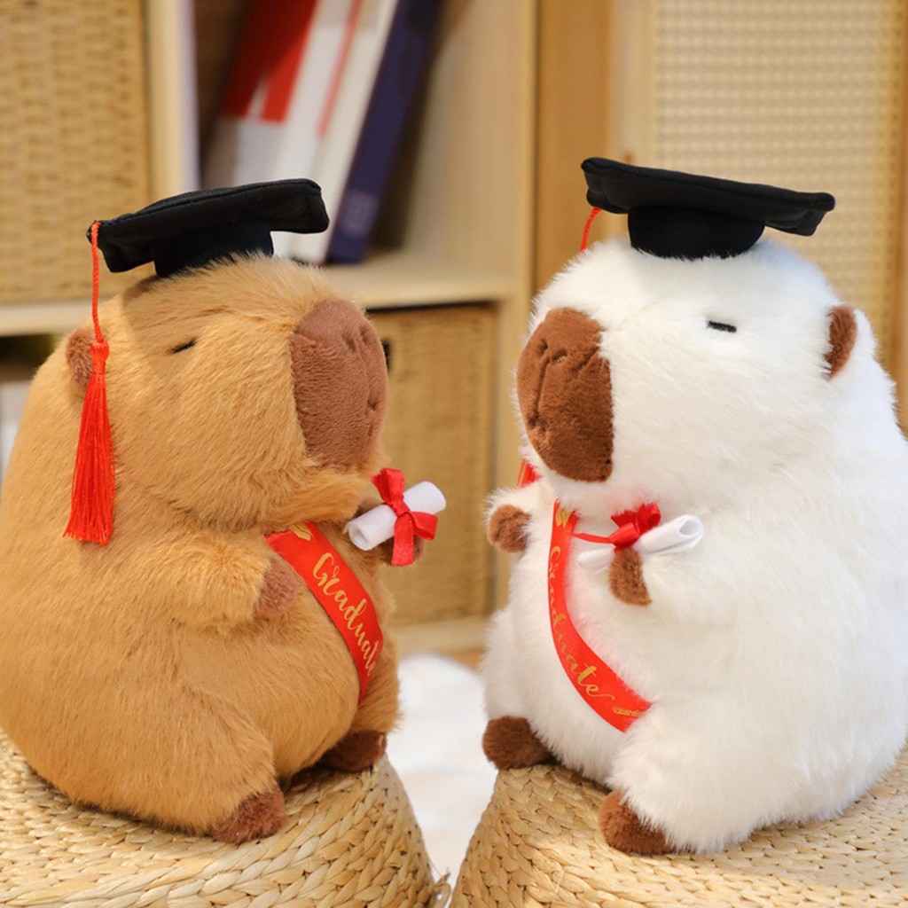 2025 Capybara Graduation Plush Doll Lovely Graduation Stuffed Capybara ...