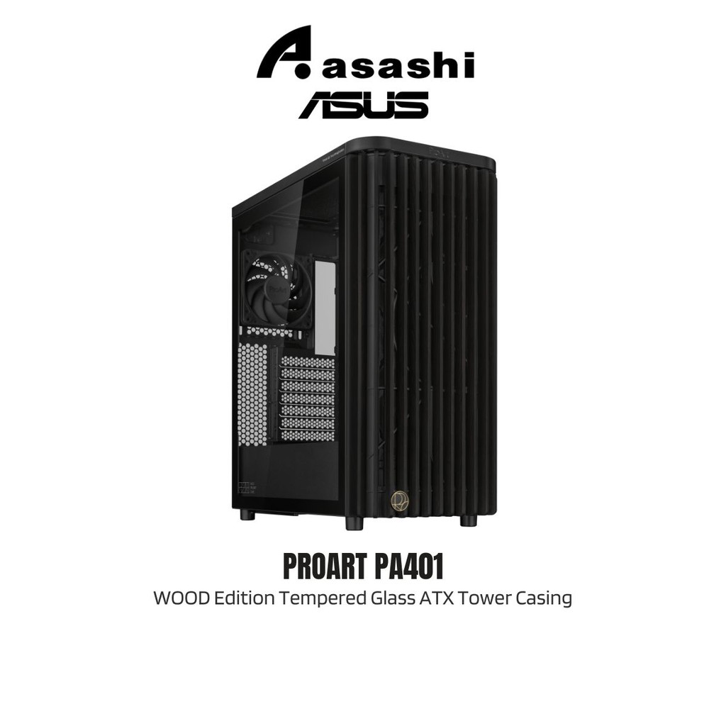 Asus PROART PA401 WOOD Edition Tempered Glass ATX Tower Casing ( 3 x ...