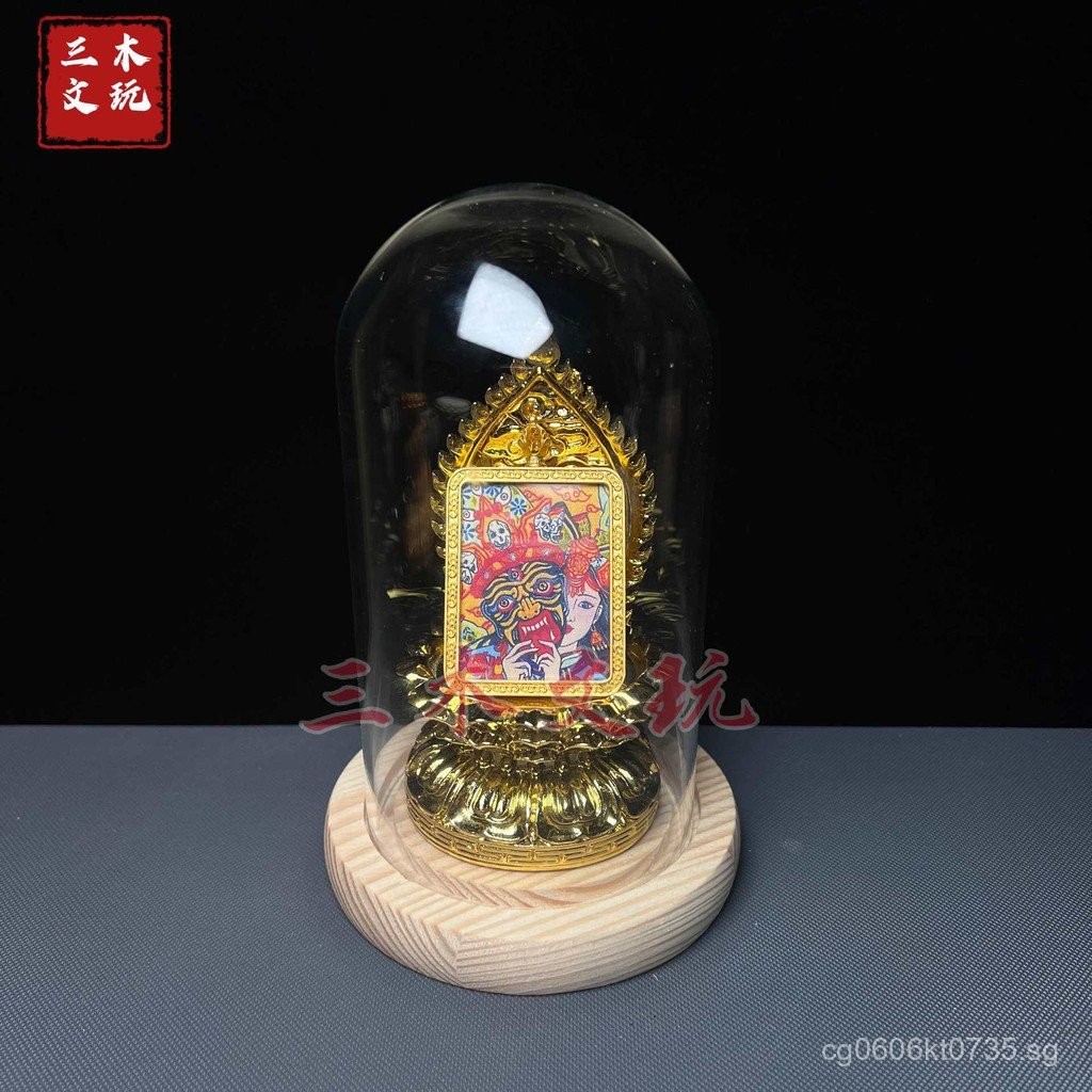 Gold-Plated Base Buddha Statue Thangka Golden Vintage Base Backlight ...