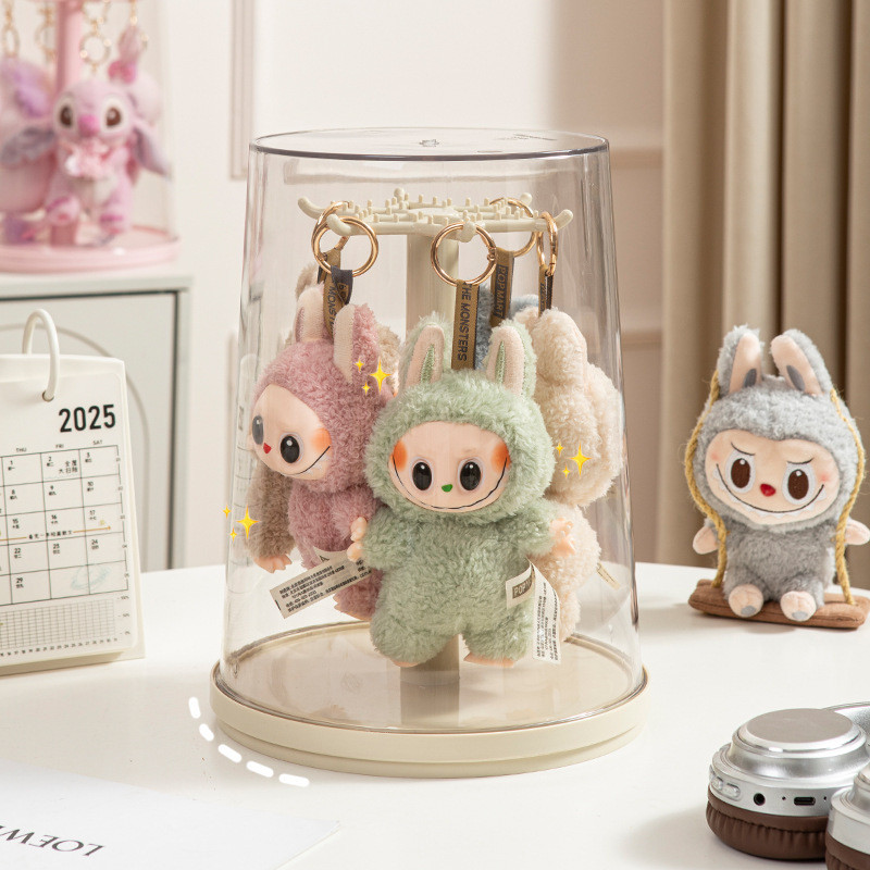 Labubu Pendant Display Box Rotating Transparent Labubu Doll Handmade ...