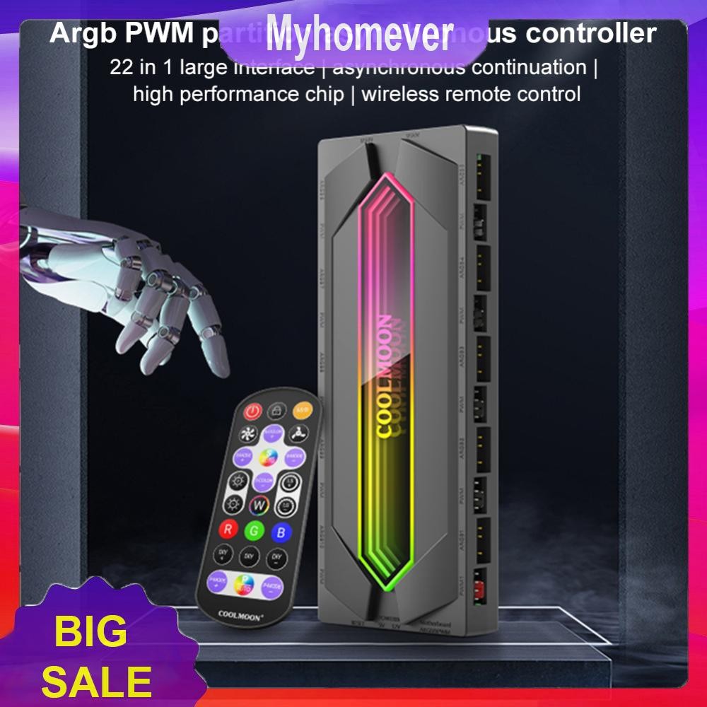 ARGB and PWM HUB PWM Fan Hub Splitter Computer ARGB Fans Hub for PC ...