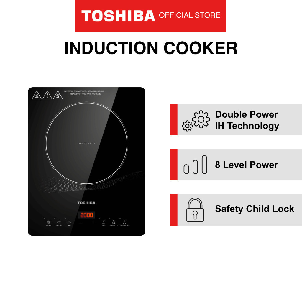 Toshiba IC-20R1TSG 2000W Induction Cooker | Shopee Singapore