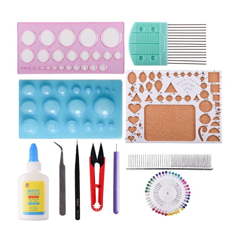 Material Kit Set for Quilling Paper Art diy Small Round Quilling Paper ...