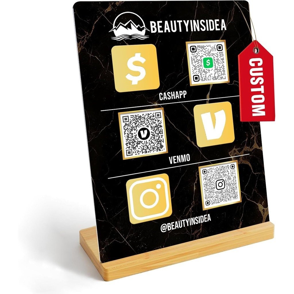 Personalized Custom Metal QR Code Sign Venmo Cashapp Scan to Pay with ...