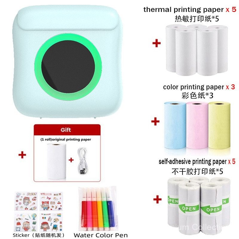 Portable Mini Printer Wireless Connectable to Mobile Phones No ink ...