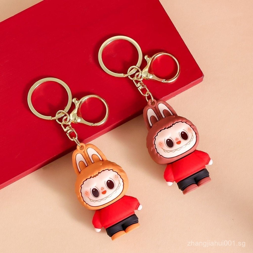 [2025]New year labubu Keychain Pendant Labubu Bag Charm Spring Festival ...