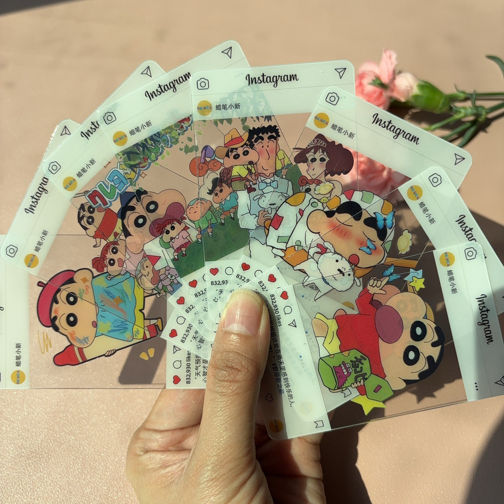 Cute Self-Printed Crayon Shin-chan Collectible Transparent Cards ...