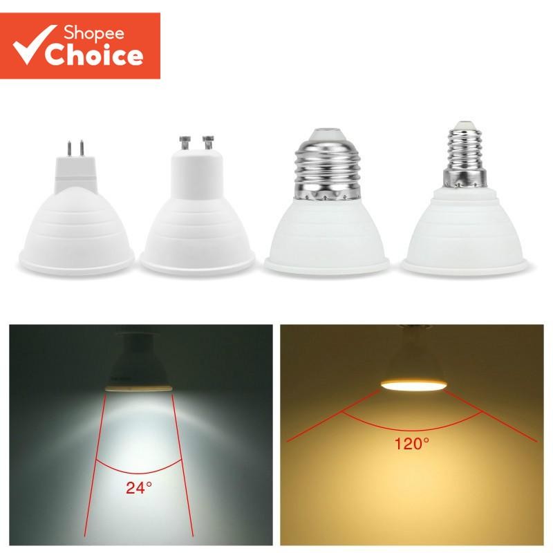 LED Bulb 6W E27 E14 MR16 GU10 GU5.3 220V-240V 24/120 Degree Bombillas ...