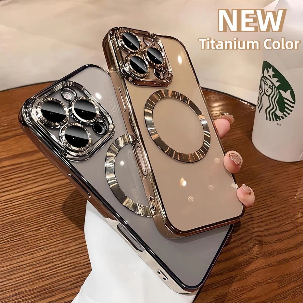 Desert Titanium Ultra Thin Shockproof Magnetic Phone Case For iPhone 16 ...
