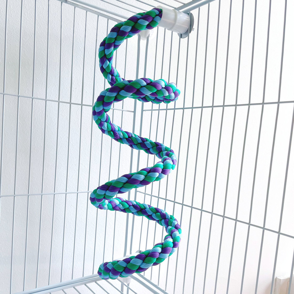 Parrot Cotton Rope Station Pole Can Shape Birdcage Supplies Rotating ...